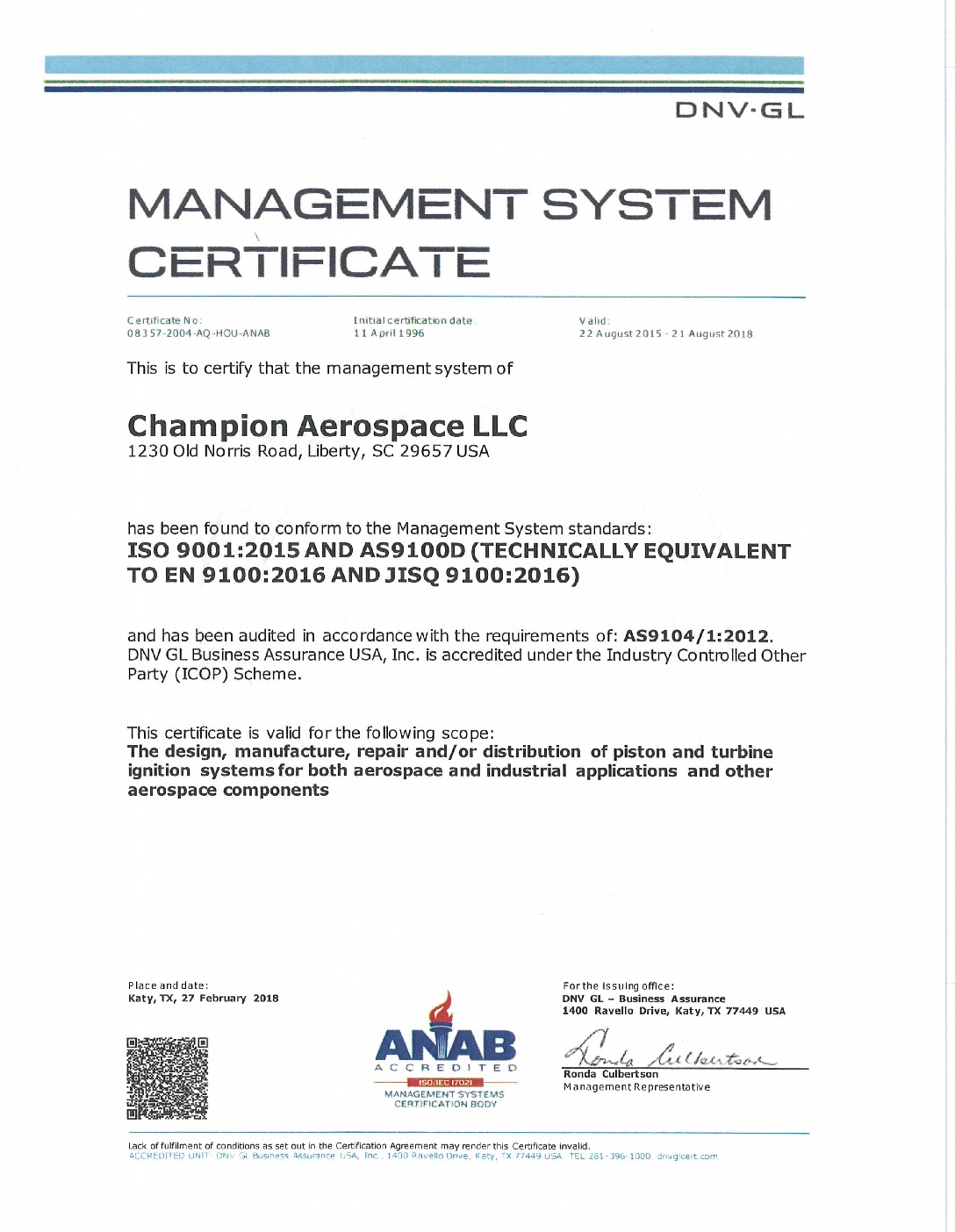 Champion Aerospace Logo