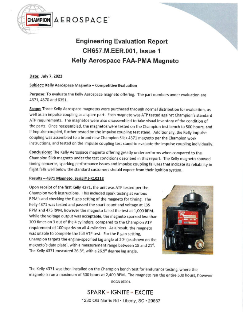 Slick Magnetos - Champion Aerospace